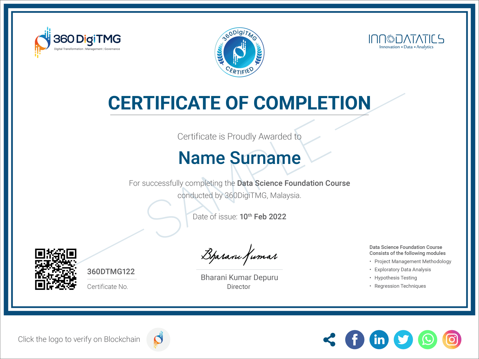 Data Science Foundation Certification Course Training - 360DigiTMG